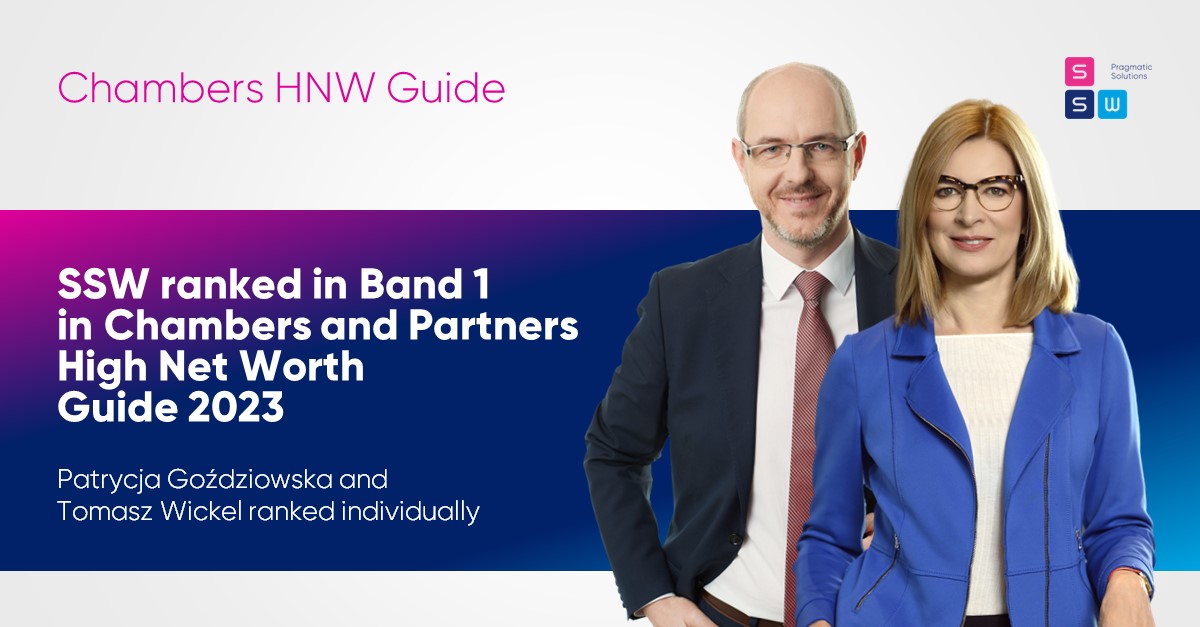 SSW ranked in Band 1 in Chambers and Partners High Net Worth Guide 2023. Two experts ranked ...
